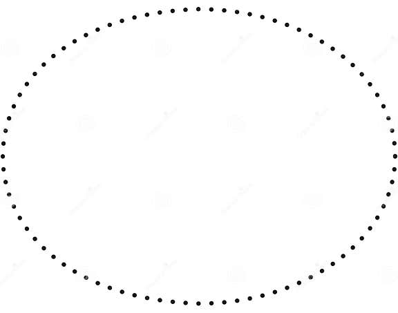 Geometric Oval Shape Element with Dashed Lines, Concentric Circle ...