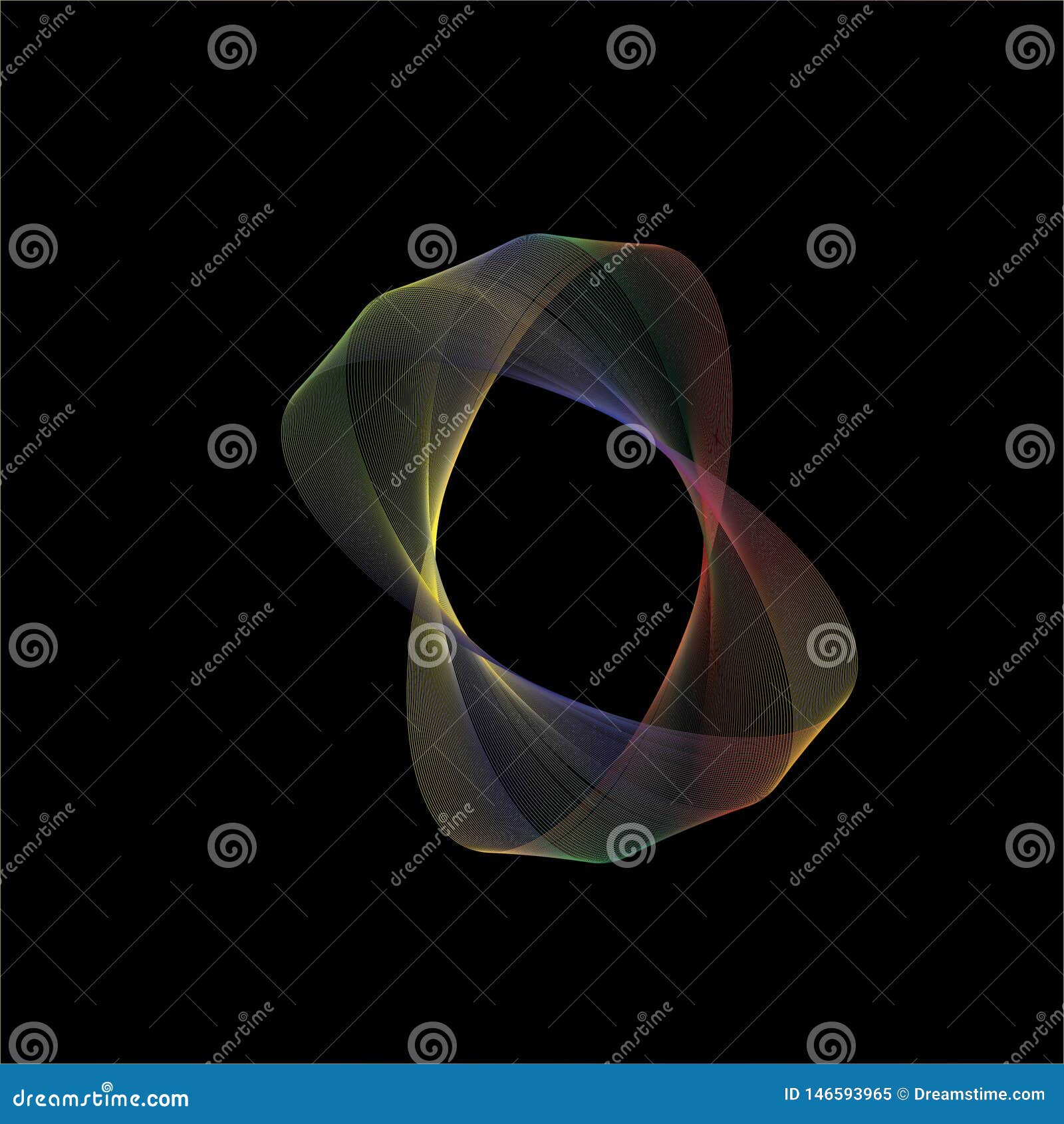 Shape of oval rotation stock vector. Illustration of drawings - 146593965