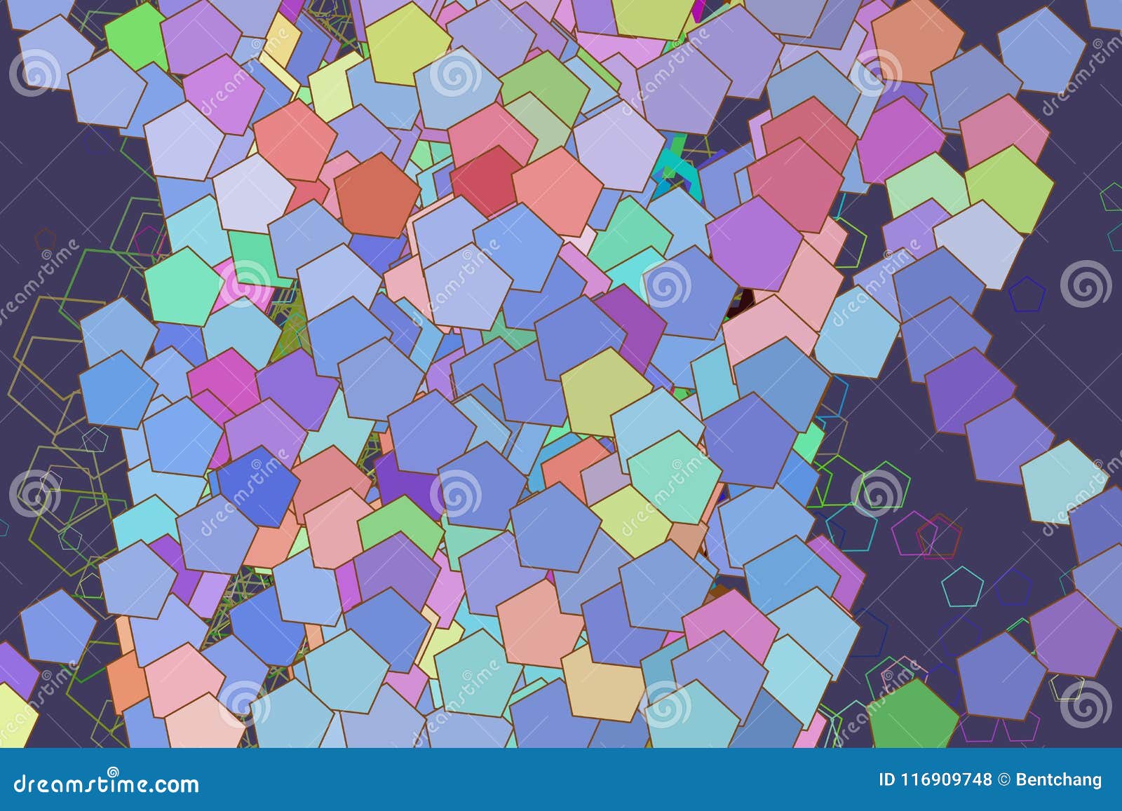 Shape of Pentagon, Abstract Background Pattern. Texture, Illustration ...