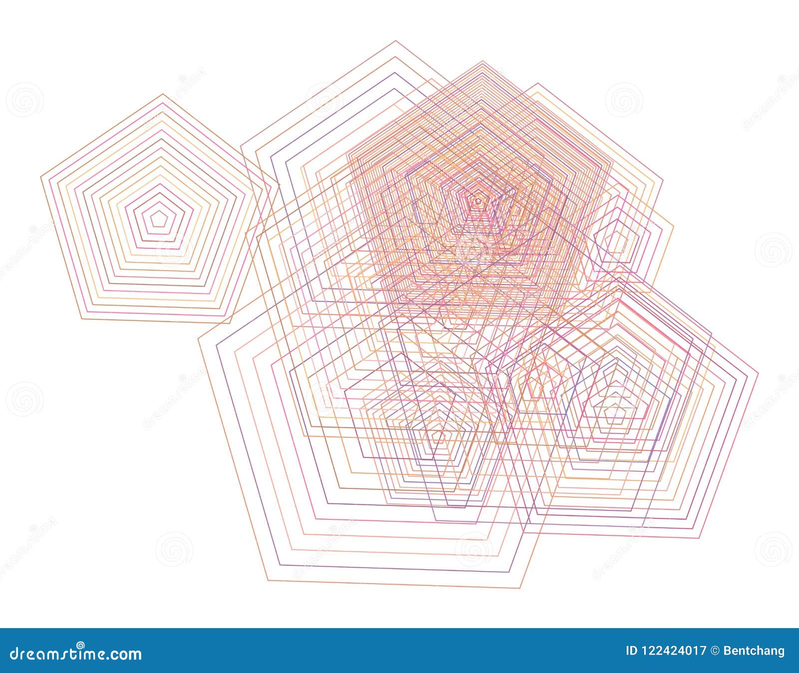 Shape of Pentagon, Abstract Geometric Background Pattern. Color, Canvas ...