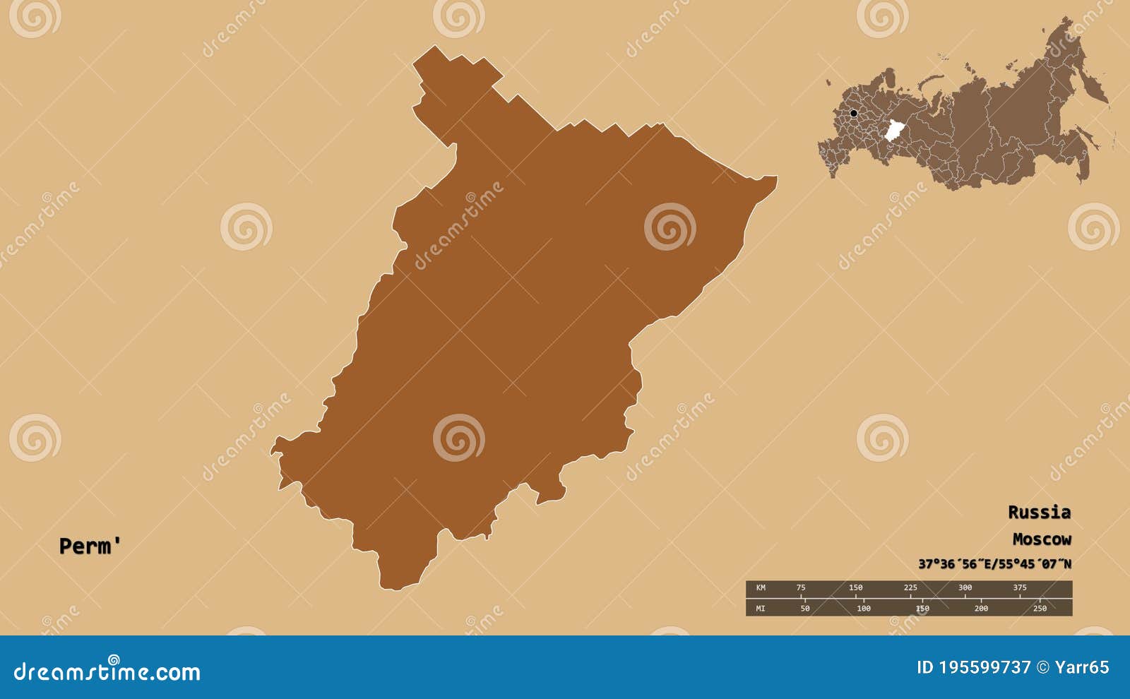Perm , Territory of Russia, Zoomed. Pattern Stock Illustration ...