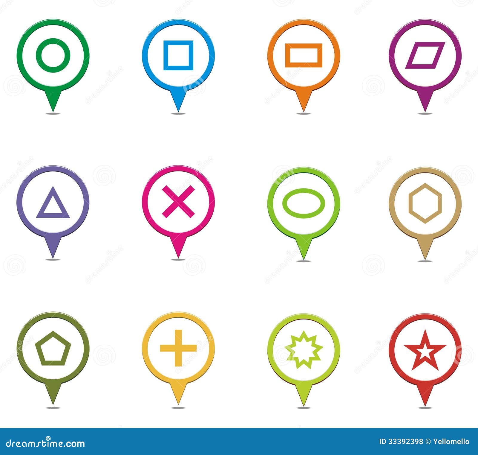 Shape pointers stock illustration. Illustration of frame - 33392398