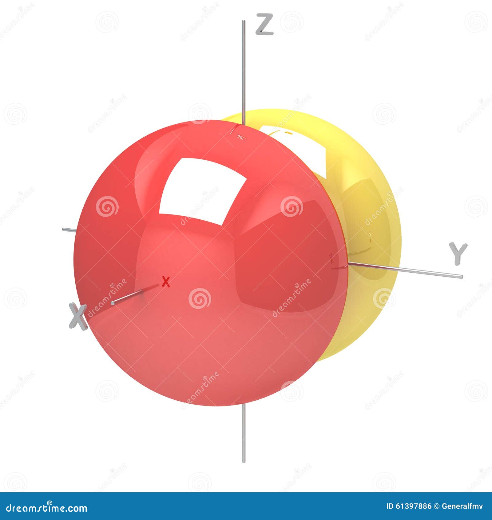 Shape of the 2Px Atomic Orbital on White Background. Available O Stock ...