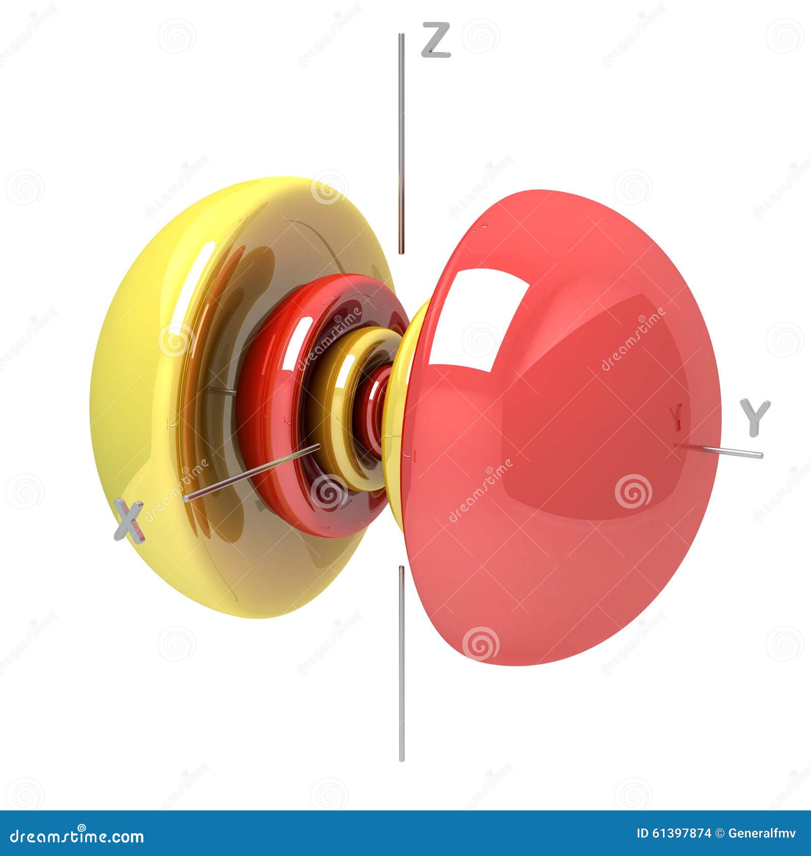 Shape of the 6Py Atomic Orbital on White Background. Available O Stock ...