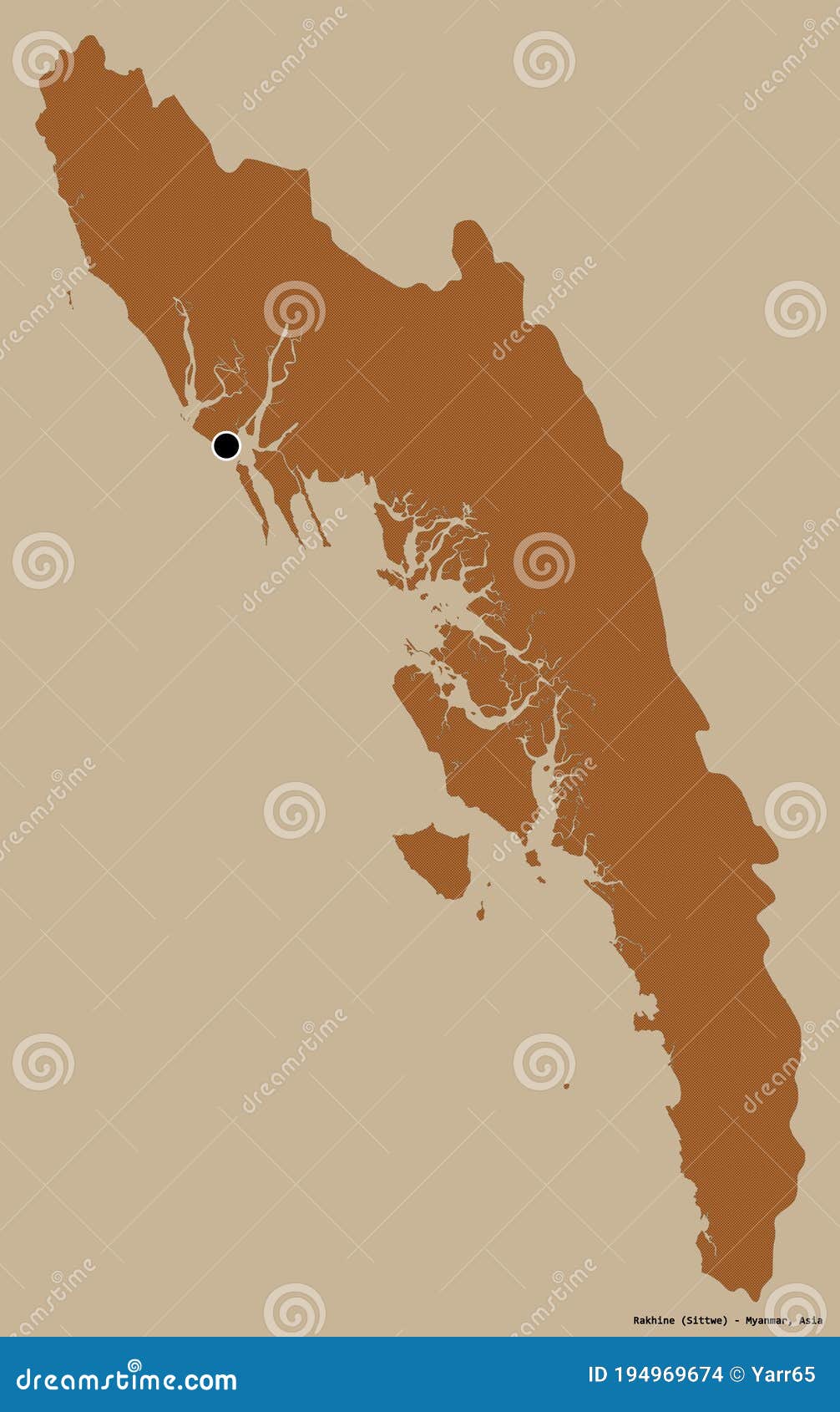 Rakhine, State of Myanmar, on Solid. Pattern Stock Illustration ...