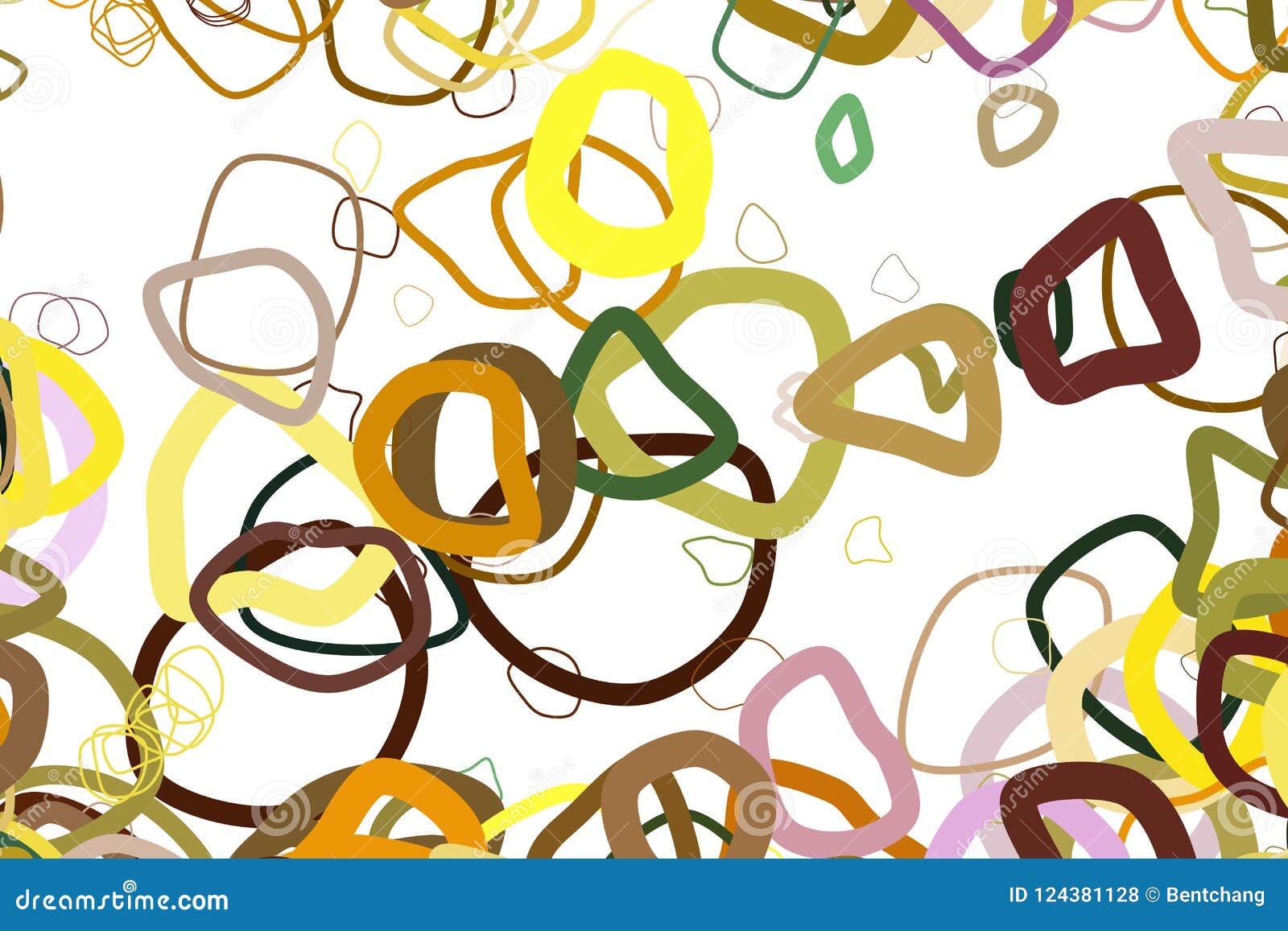 Shape of Random Rounded Shapes, Abstract Geometric Background Pattern ...