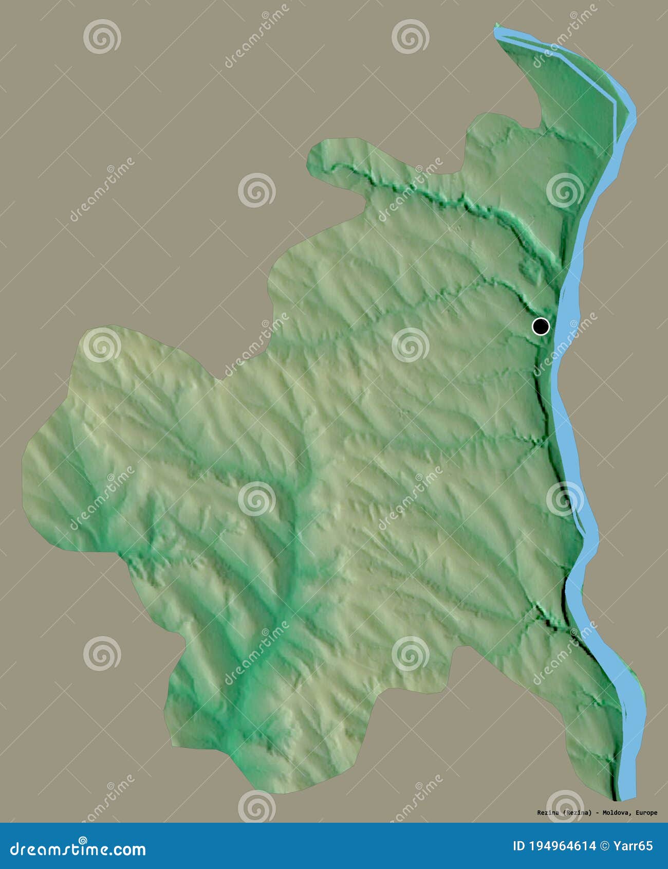 Rezina, District of Moldova, on Solid. Relief Stock Illustration ...