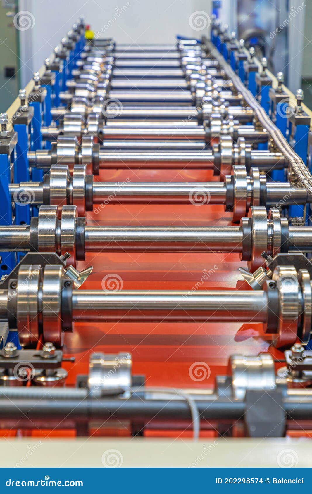 Shape Roll Forming Machine stock photo. Image of structure - 202298574