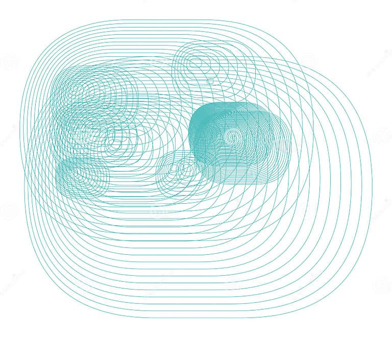 Shape of Rounded Rectangle, Abstract Geometric Background Pattern. Art ...