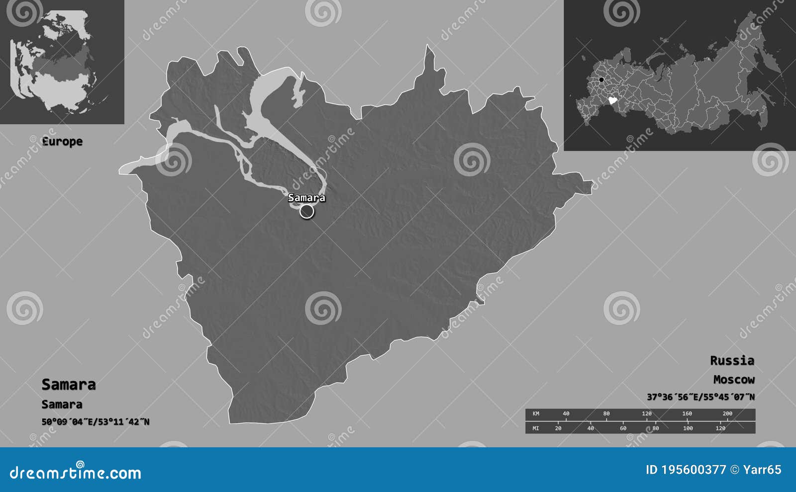 Samara, Region of Russia,. Previews. Bilevel Stock Illustration ...