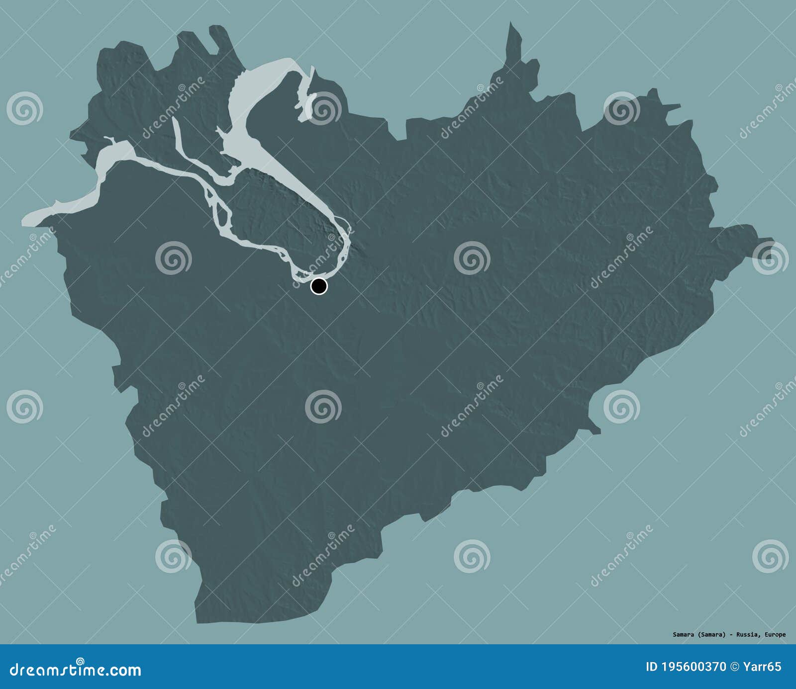 Samara, Region of Russia, on Solid. Administrative Stock Illustration ...
