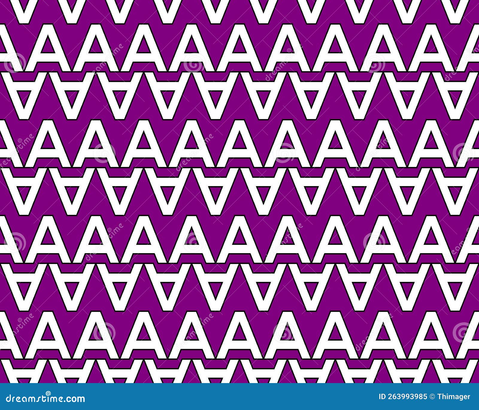 White a Alphabet Letter Repeating Pattern on Purple Background Stock ...