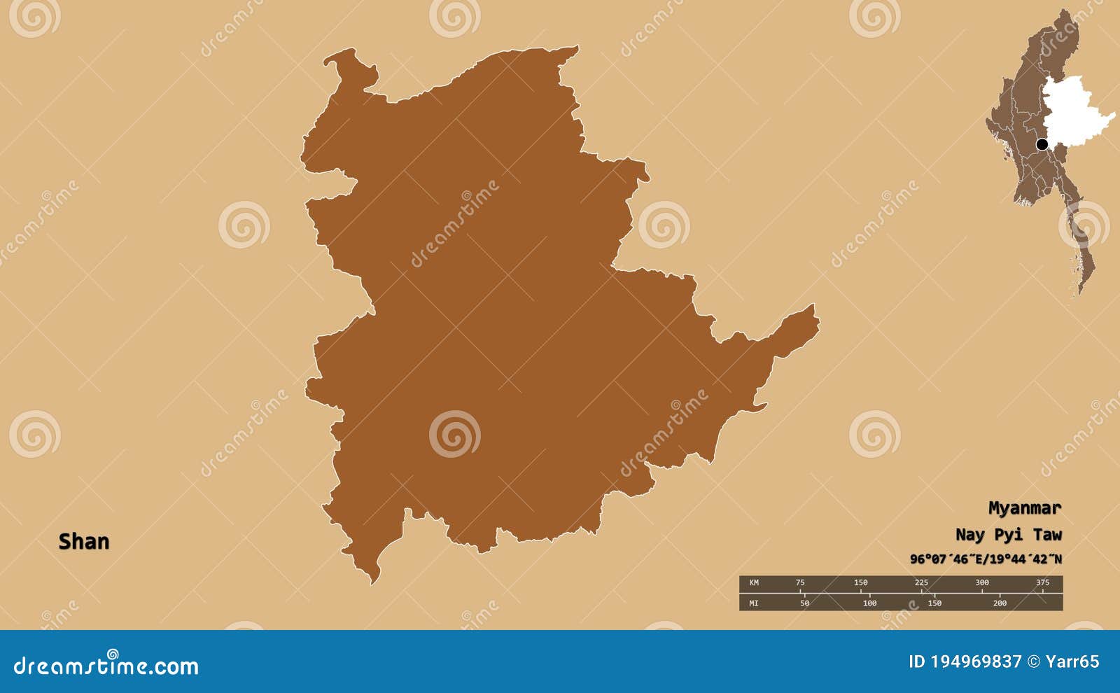 Shan, State of Myanmar, Zoomed. Pattern Stock Illustration ...