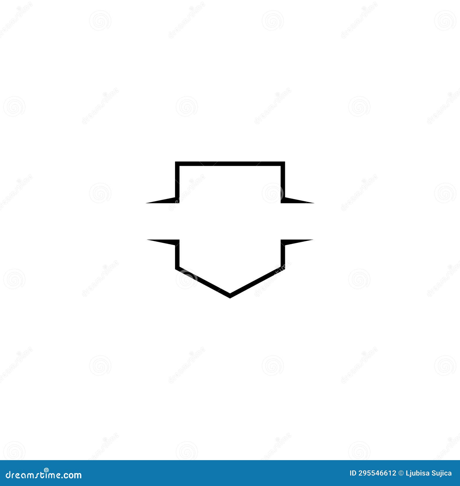 Shape of Shield Protection for Logo Design Isolated on White Background ...