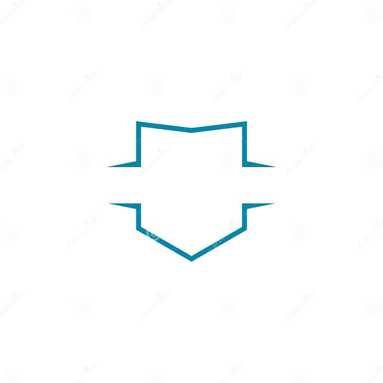 Shape of Shield Protection for Logo Design Isolated on White Background ...