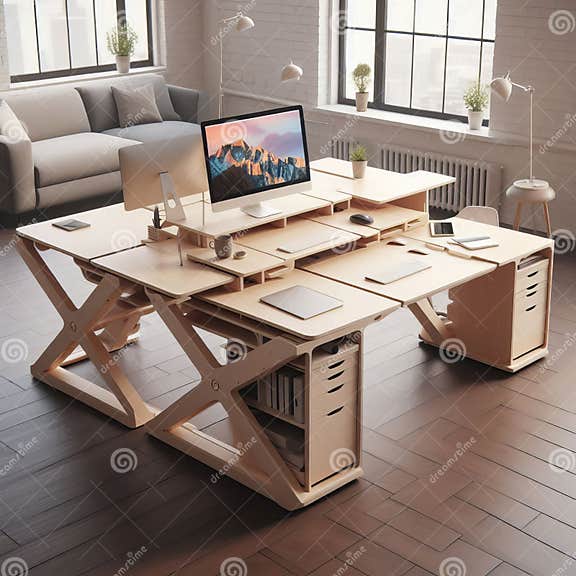 40 Shape Shifting Desk a Work Desk that Changes Its Co Stock Photo ...