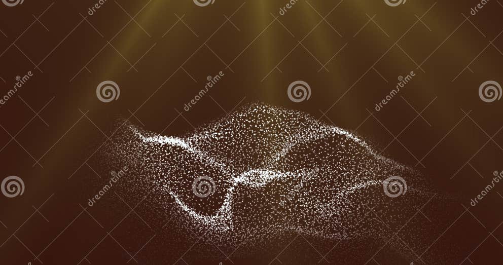 A Shape-shifting Surface of White Dots on a Yellow Background in the ...