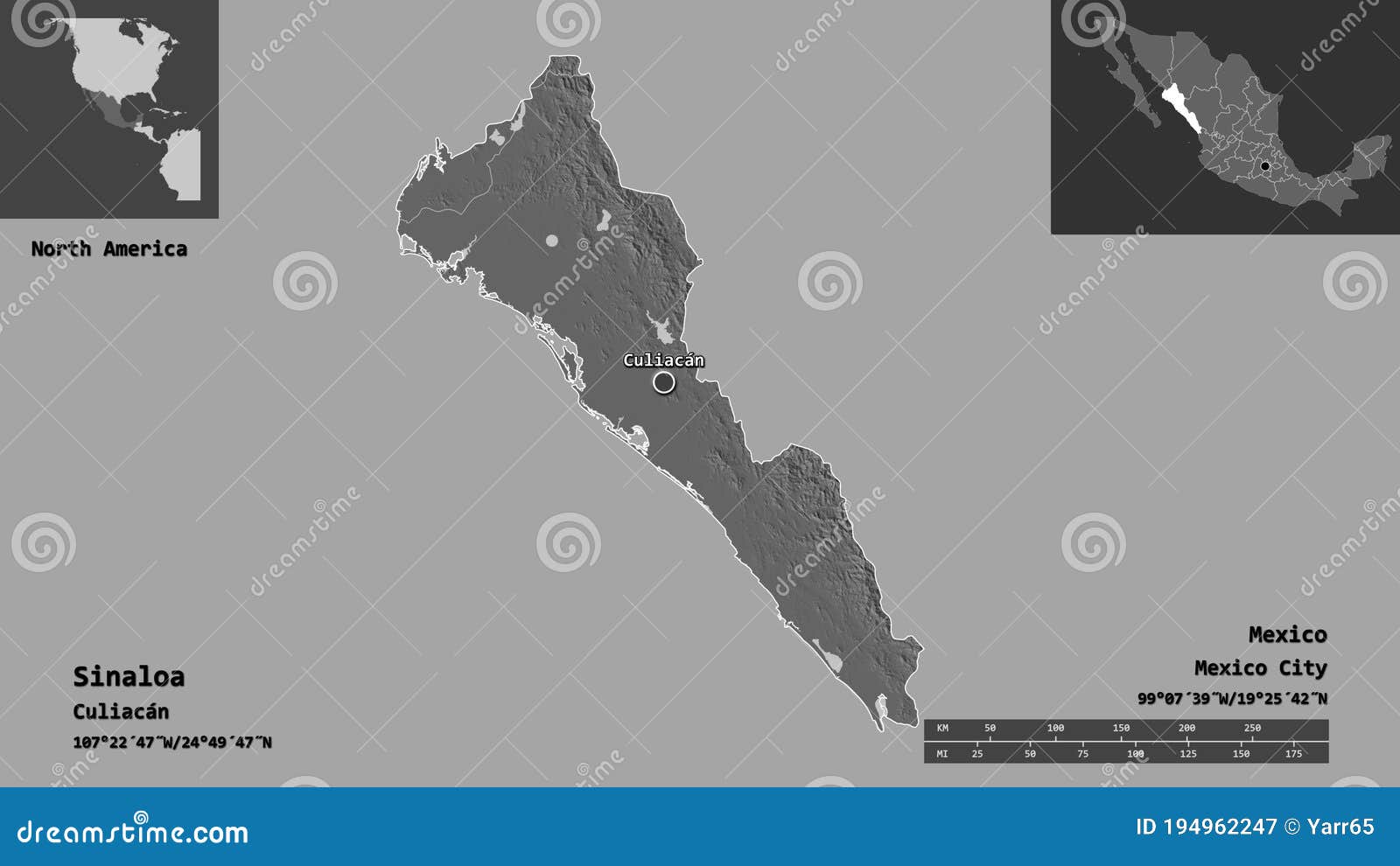 Sinaloa, State of Mexico,. Previews. Bilevel Stock Illustration ...