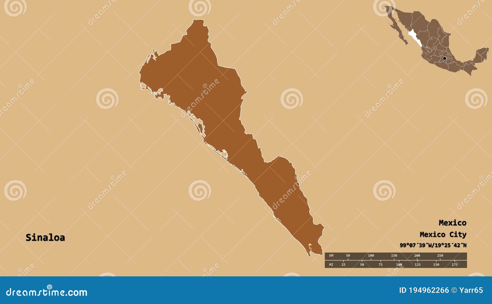 Sinaloa, State of Mexico, Zoomed. Pattern Stock Illustration ...