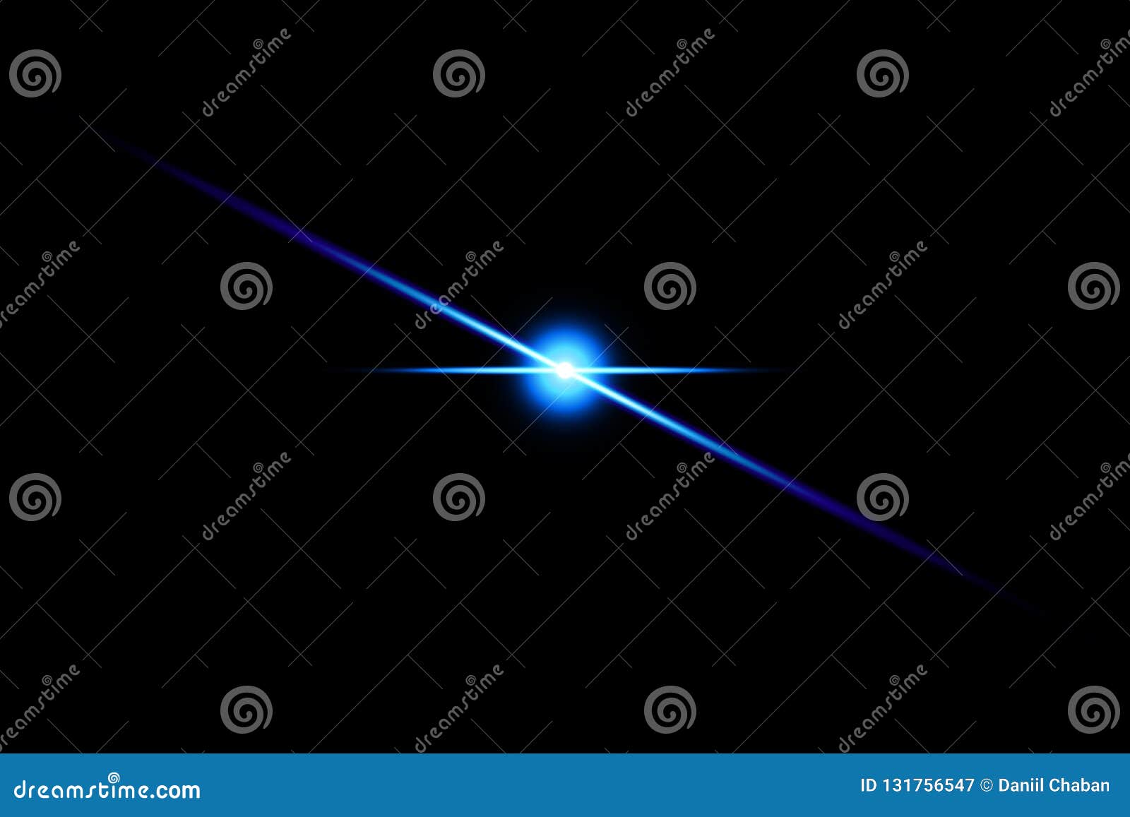 Shape, Single Line, Light Beam, Spotlight, Star. Blue Neon Lines with ...