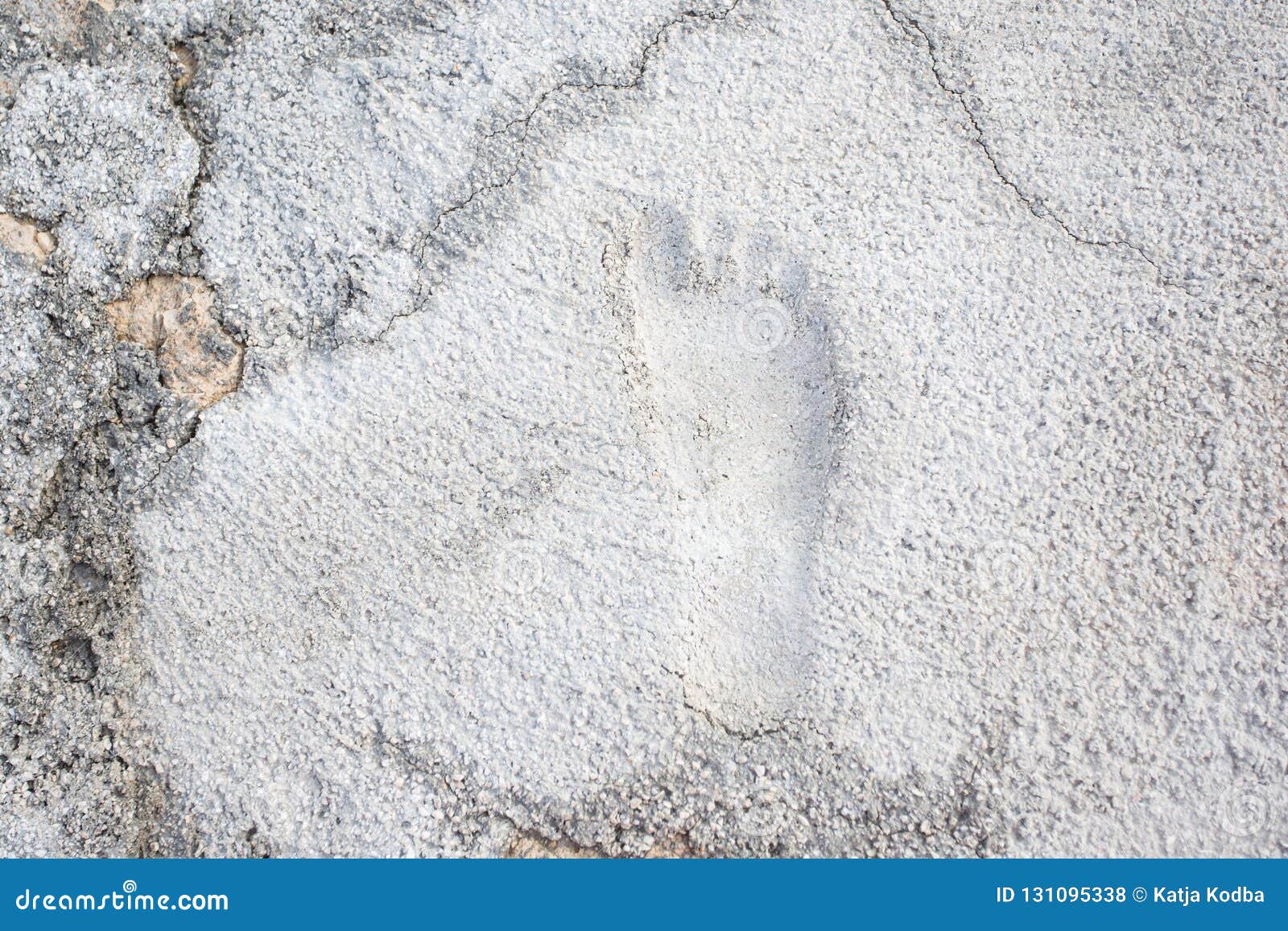 Shape of the Foot in the Old Cement Floor Stock Photo - Image of shape ...
