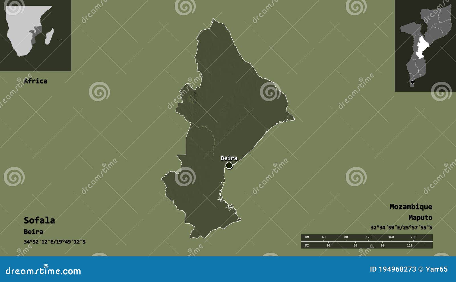 Sofala, Province of Mozambique,. Previews. Administrative Stock ...
