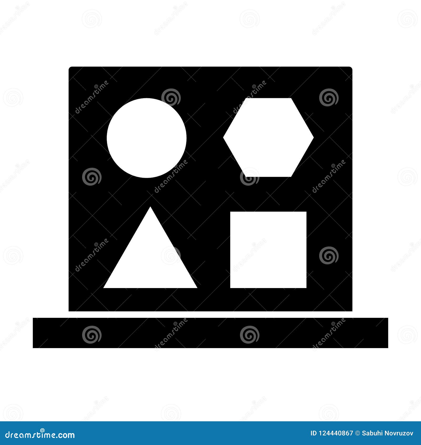 Shape Sorter Toy Solid Icon. Educational Toy Vector Illustration ...