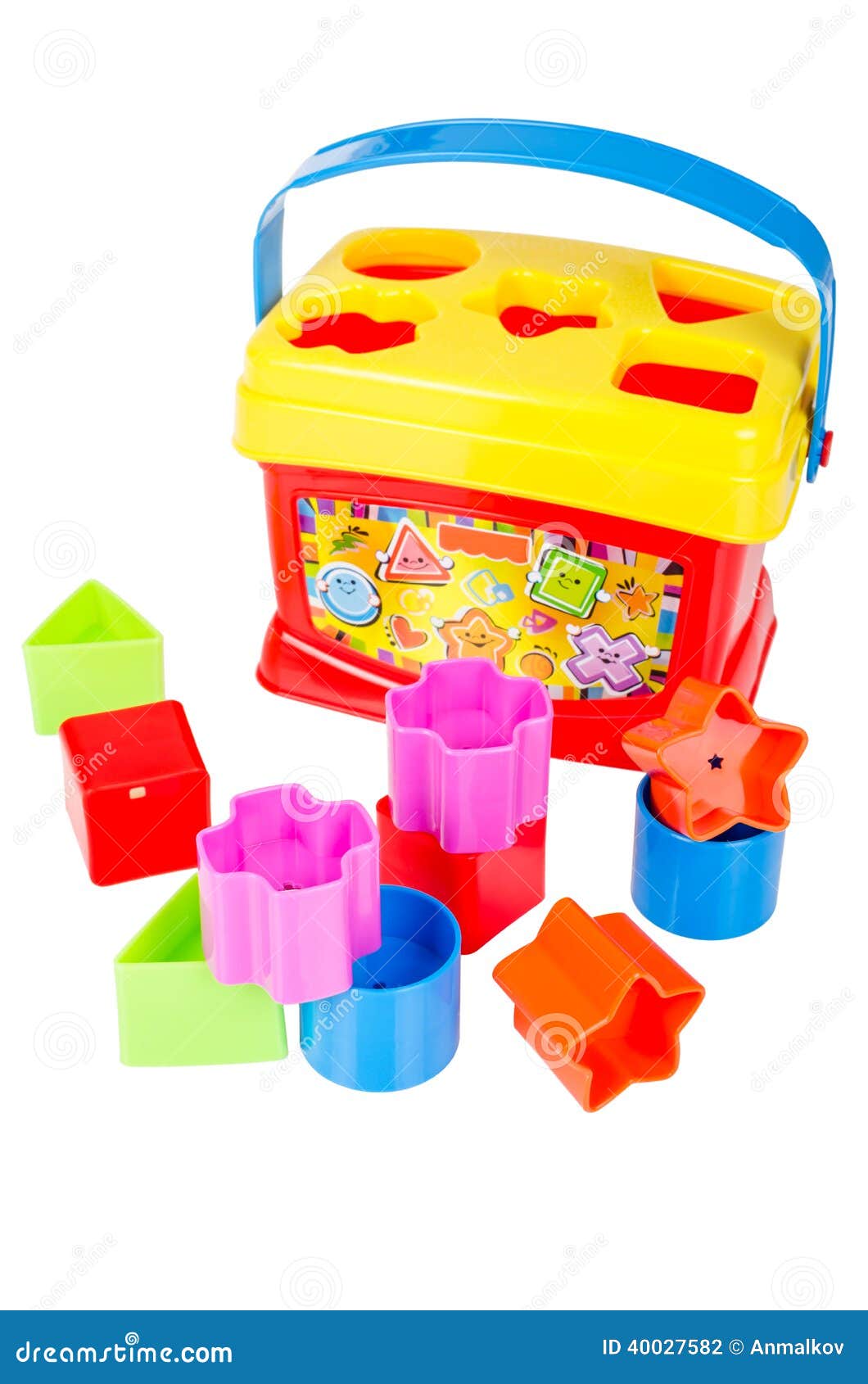 Shape Sorter Toy with Various Coloured Blocks Isolated Stock Photo ...