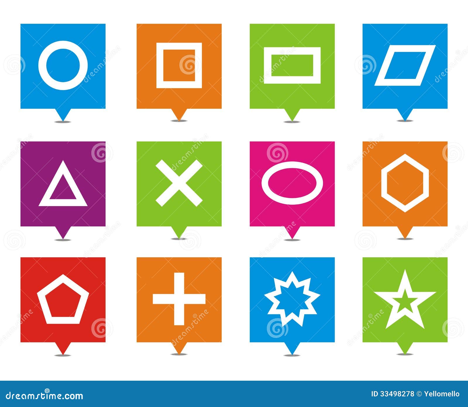 Shape square pointers stock illustration. Illustration of background ...