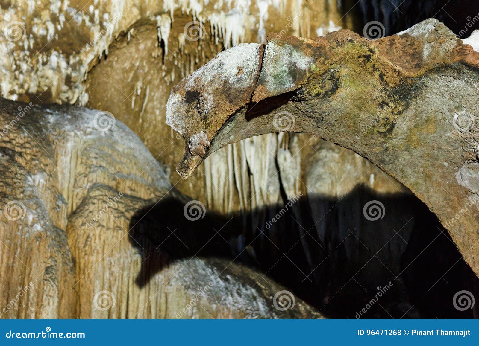 Shape of Stalactite in Cave. Stock Photo - Image of dark, geologic ...