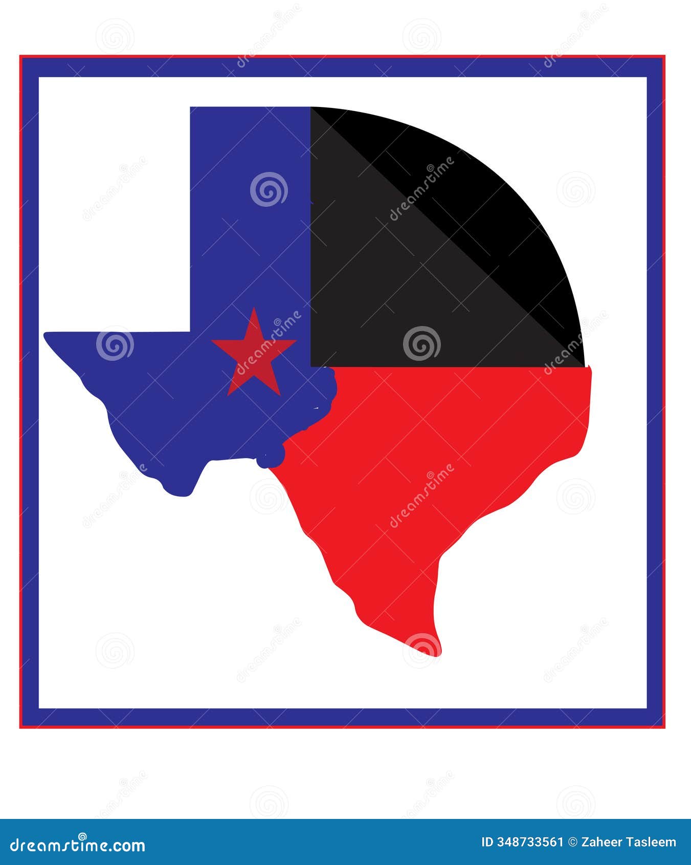 Shape of the State of Texas. Flag Vector File Eps with White Background ...