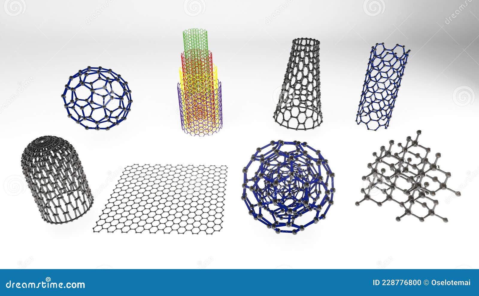 The Shape Structure Of Nanotechnology On White Background,golden ...