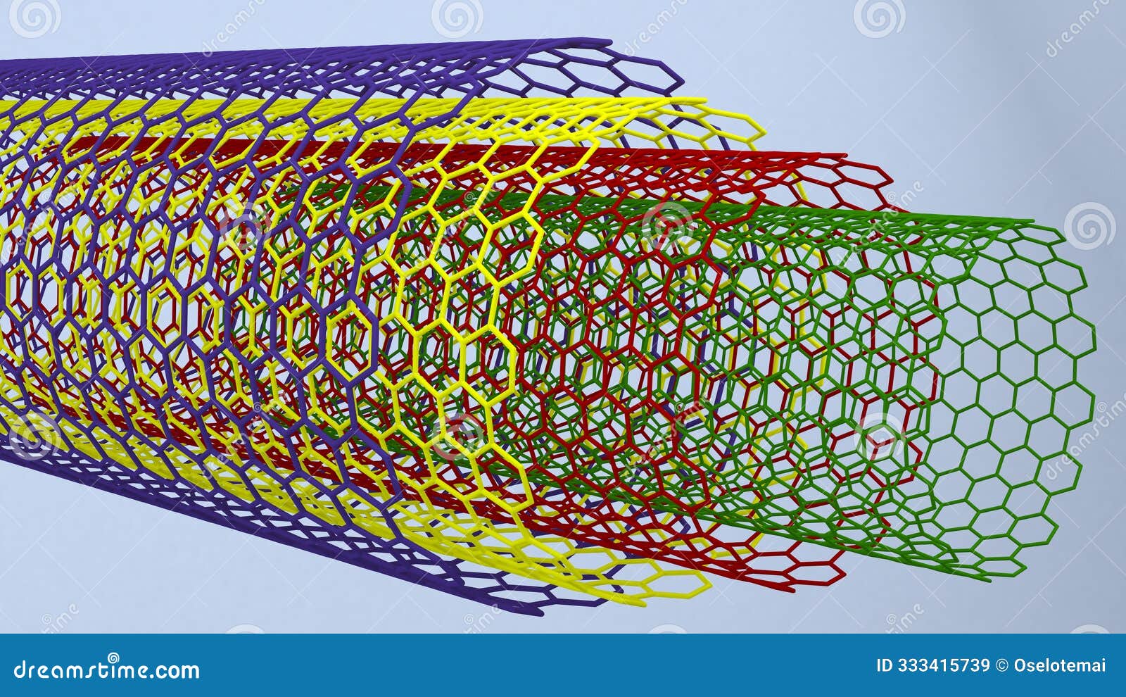 The Shape Structure of Nanotechnology, Muti Walled Carbon Nanotube,3d ...