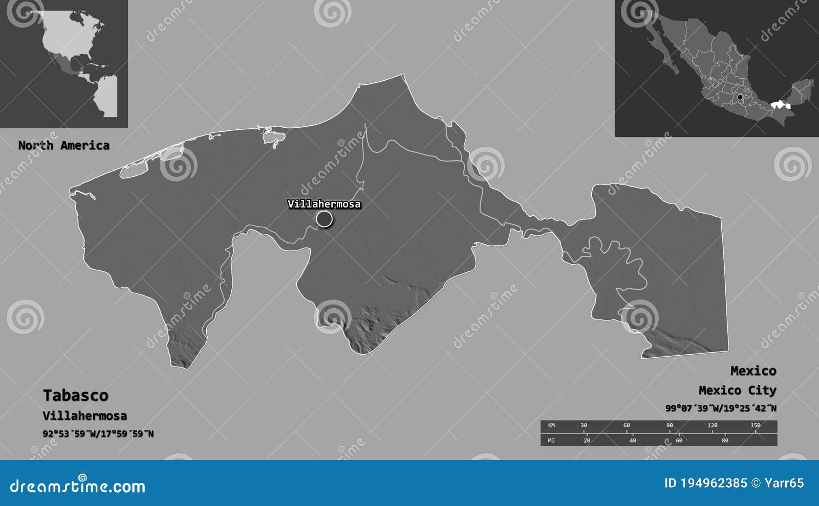 Tabasco, State of Mexico,. Previews. Bilevel Stock Illustration ...