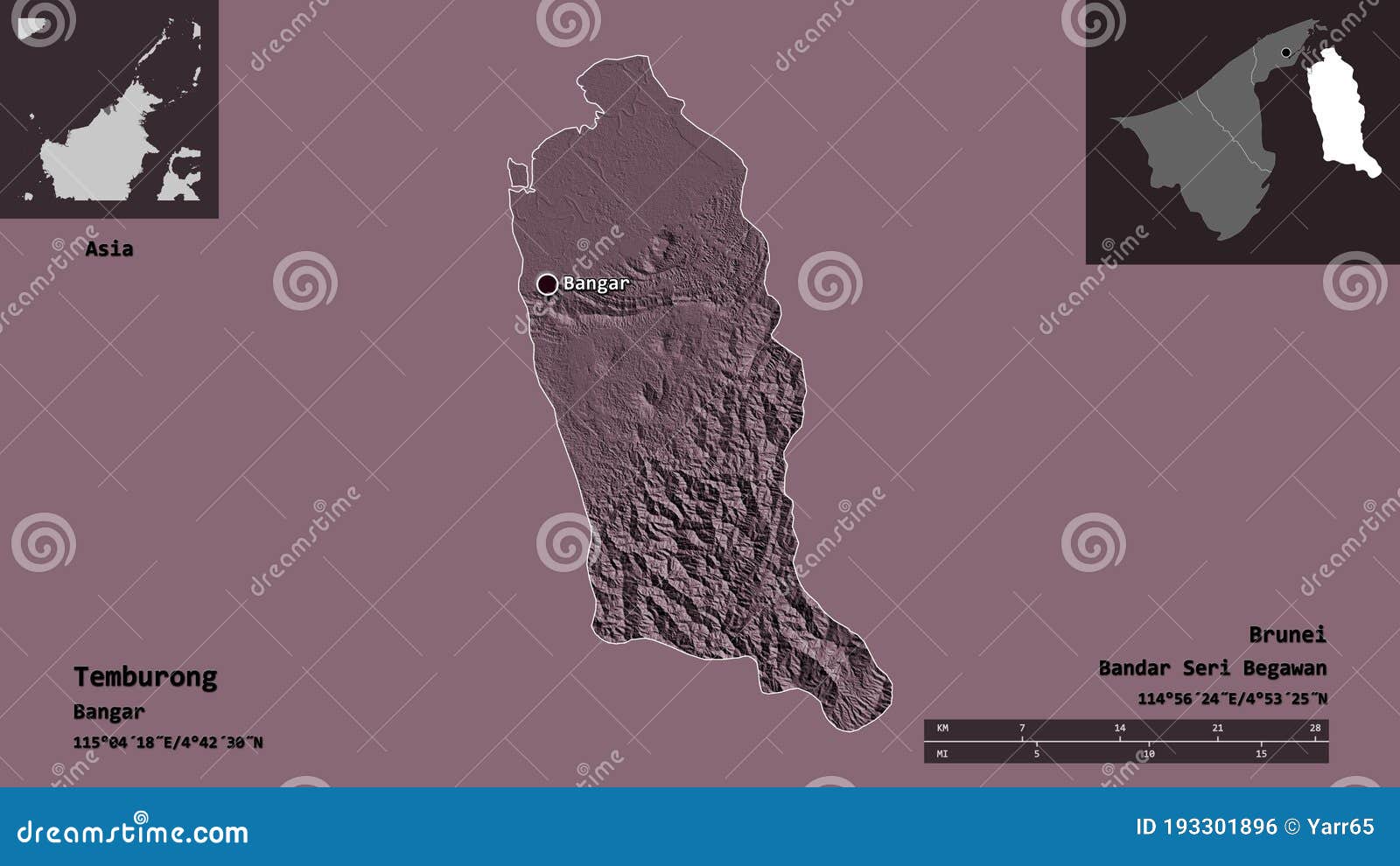 Temburong, District of Brunei,. Previews. Administrative Stock ...