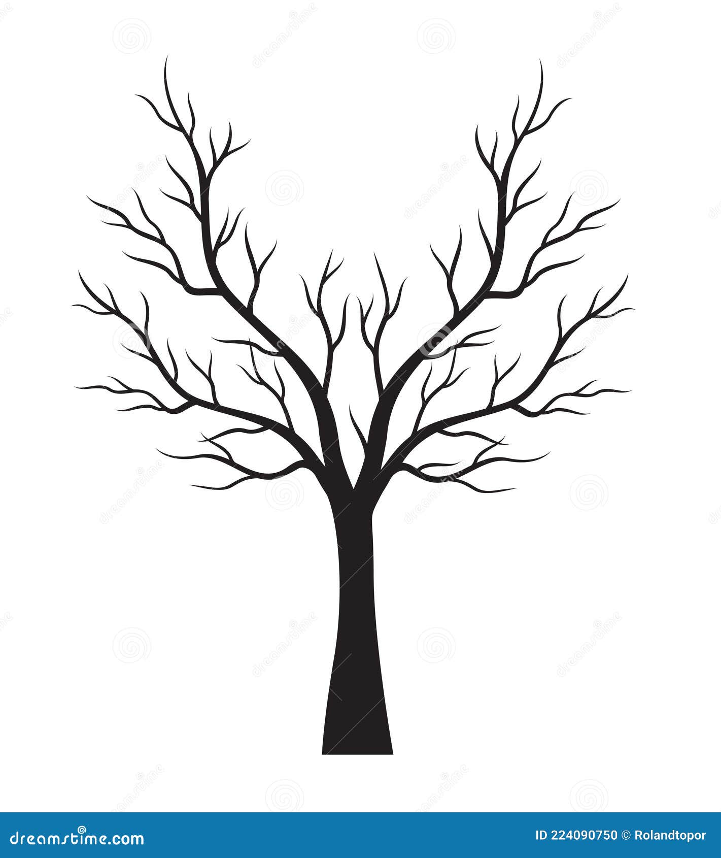 Shape of Tree. Vector Outline Illustration. Plants in Garden Stock ...