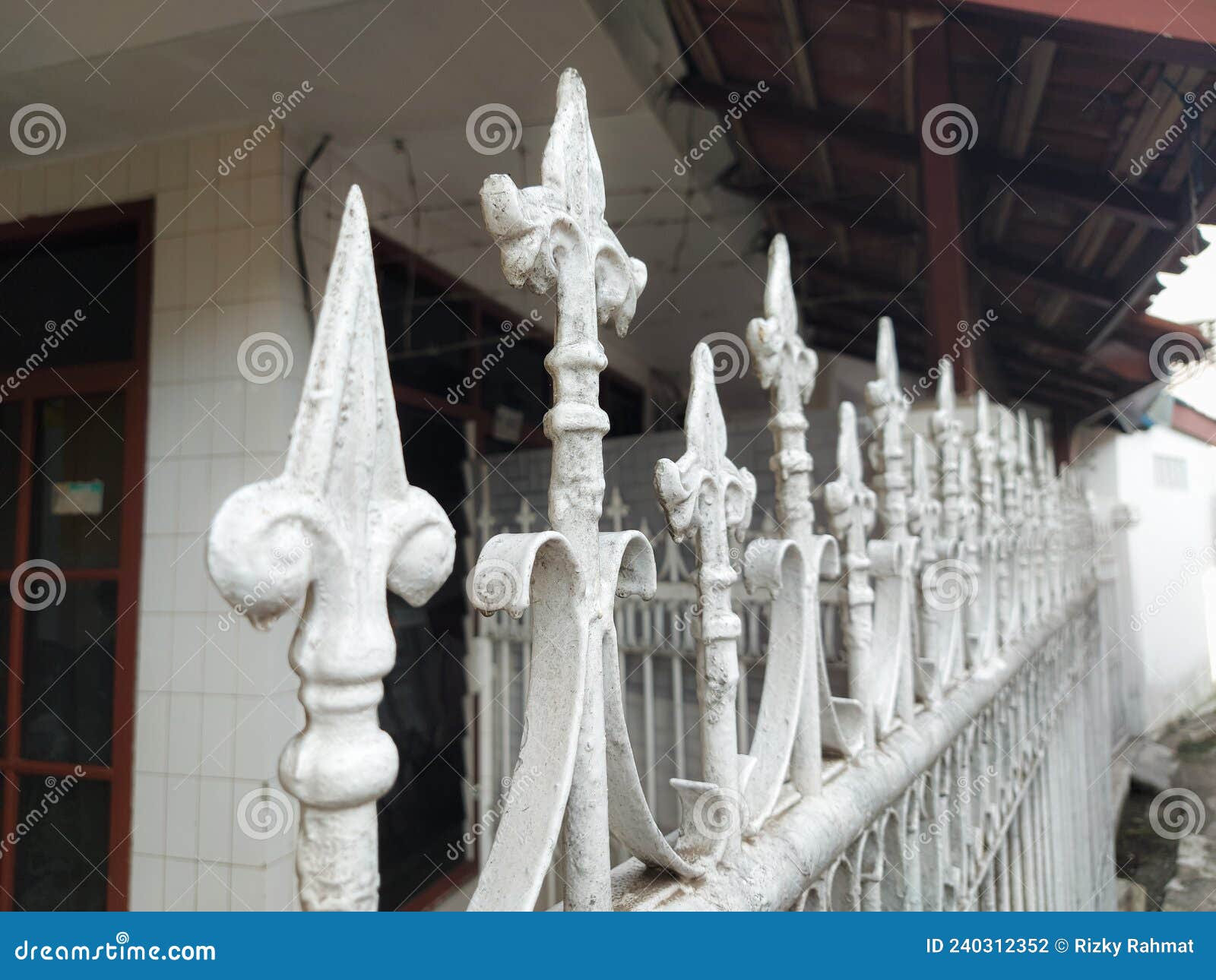 White fence pattern stock photo. Image of motif, monument - 240312352