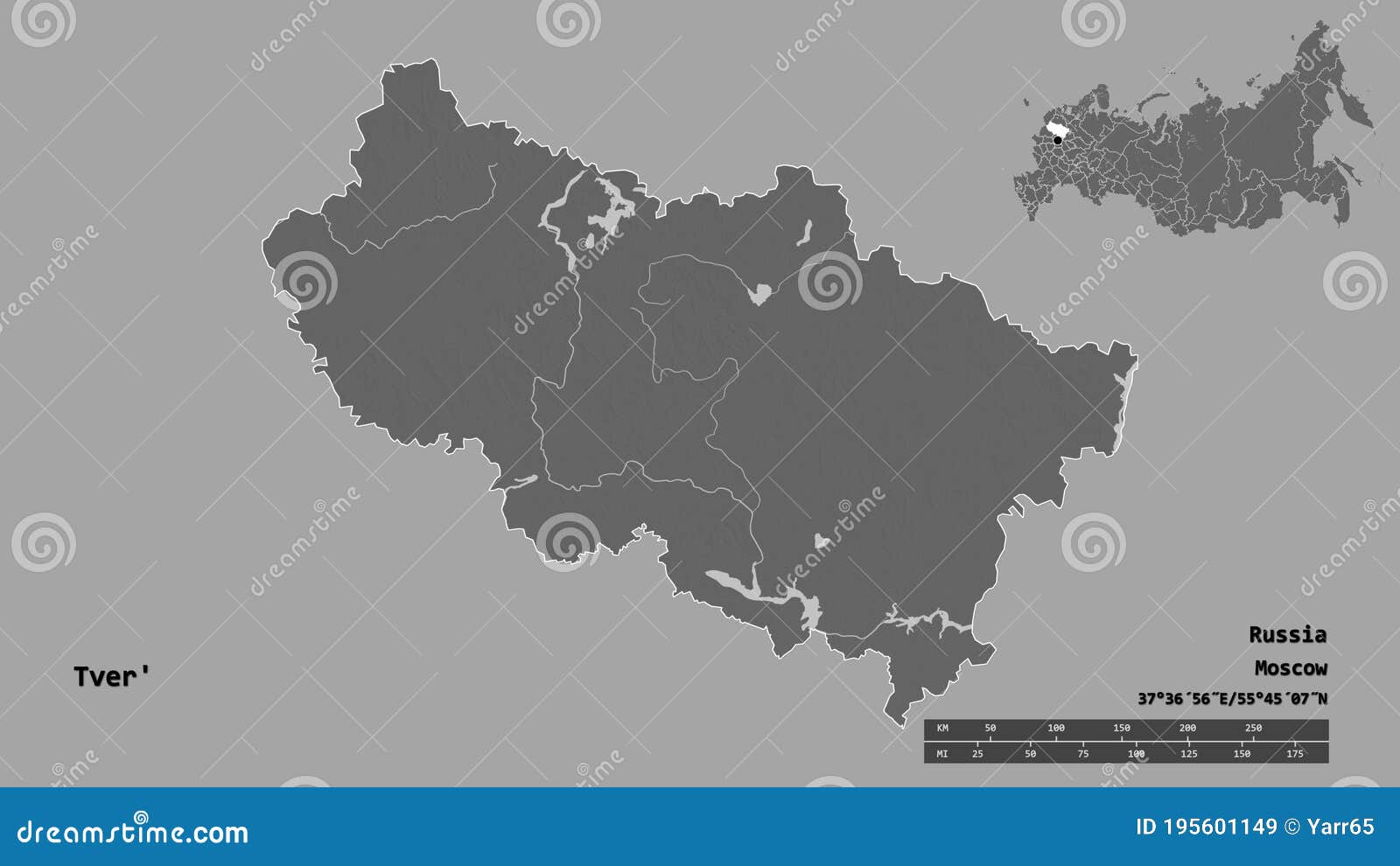 Tver , Region of Russia, Zoomed. Bilevel Stock Illustration ...