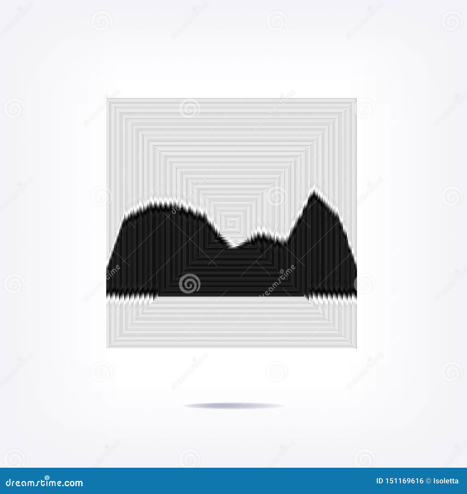 Shape of Twisted Lines. Abstract Technology Motion Retro Grunge Effect ...