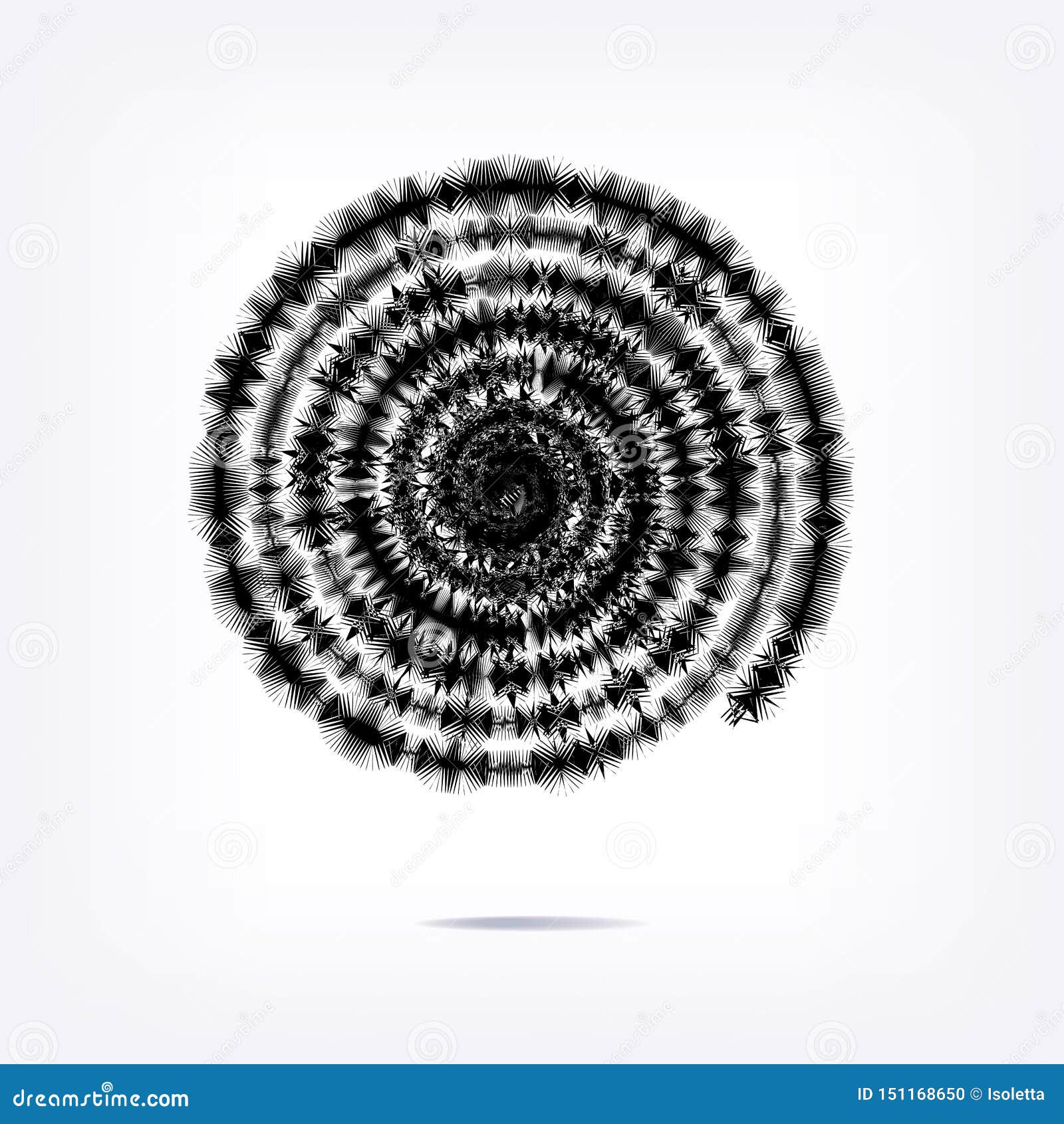 Shape of Twisted Lines in Circle. Abstract Illustration. Technology ...