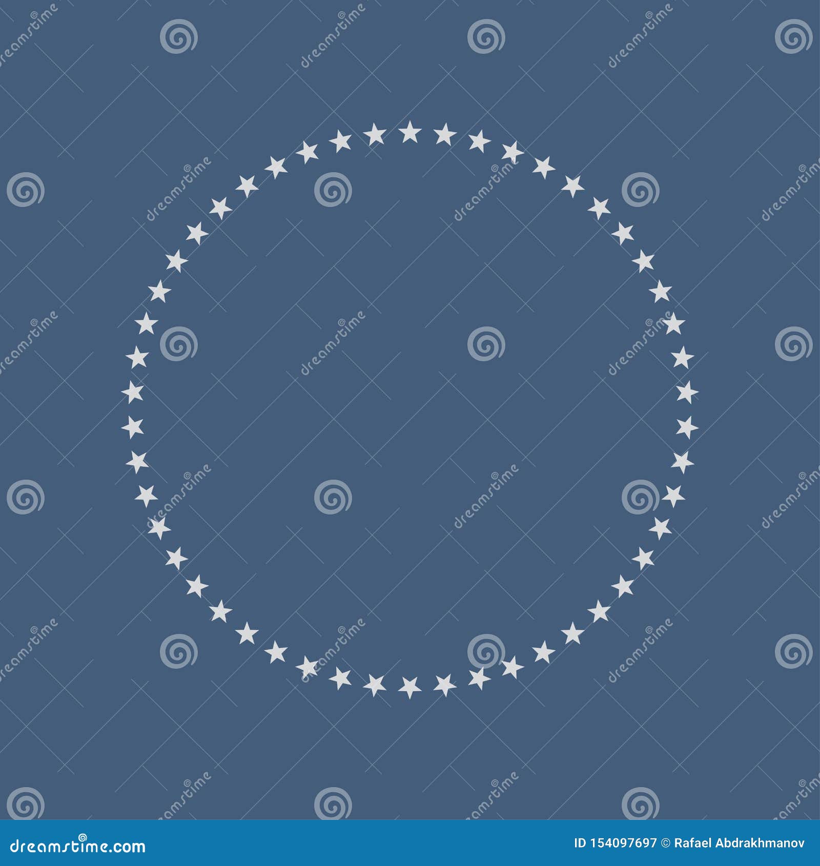 Stars In A Circle. Round Frame Of Stars. Simple Vector Illustration On ...