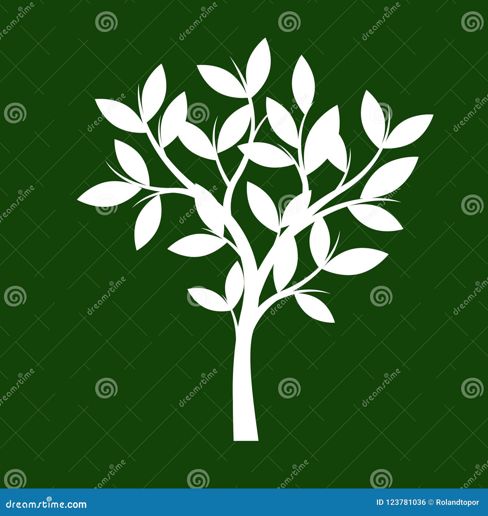 Shape of White Tree. Vector Illustration Stock Illustration ...