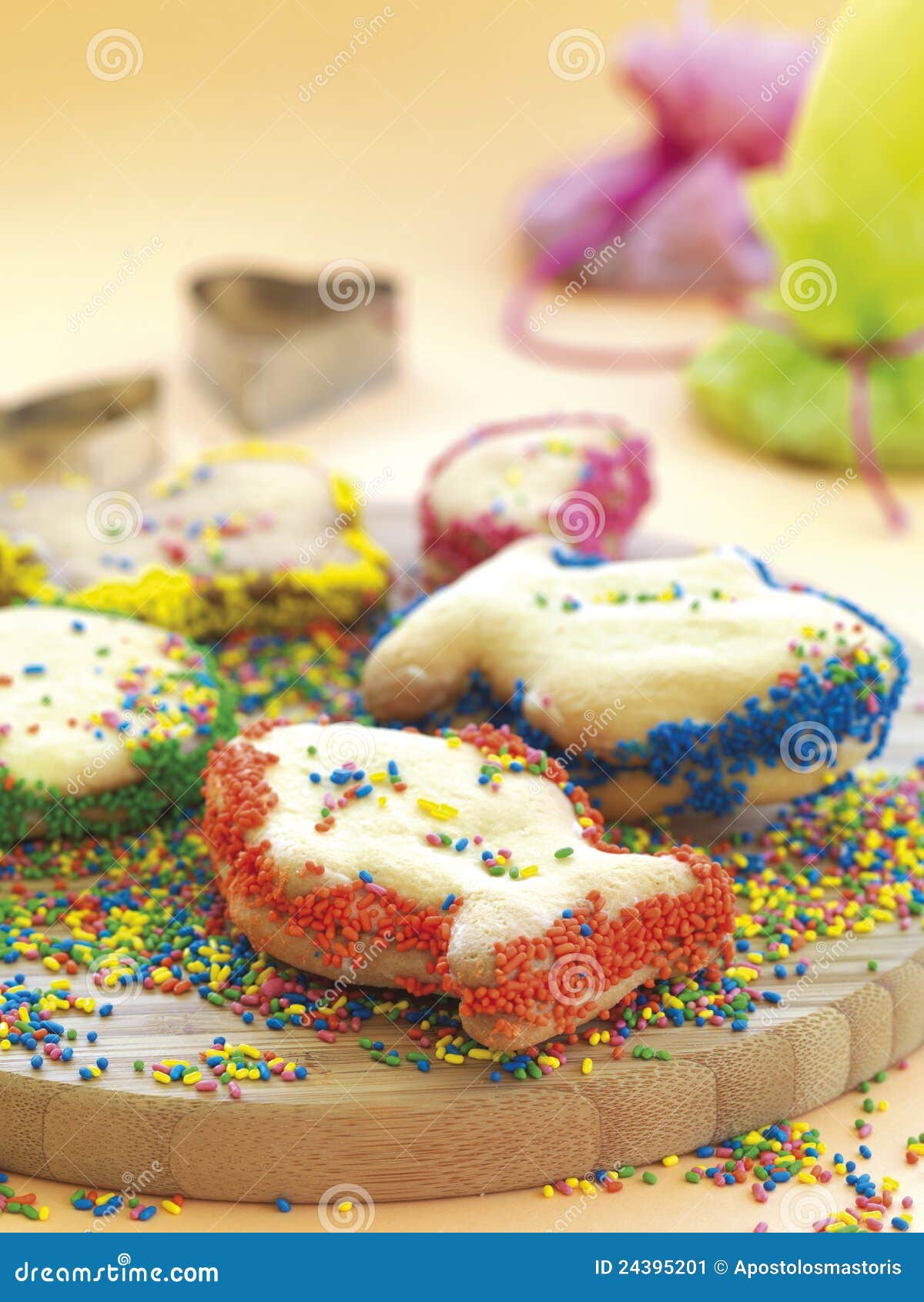 Shaped Biscuits for a Party Stock Image - Image of sugar, background ...