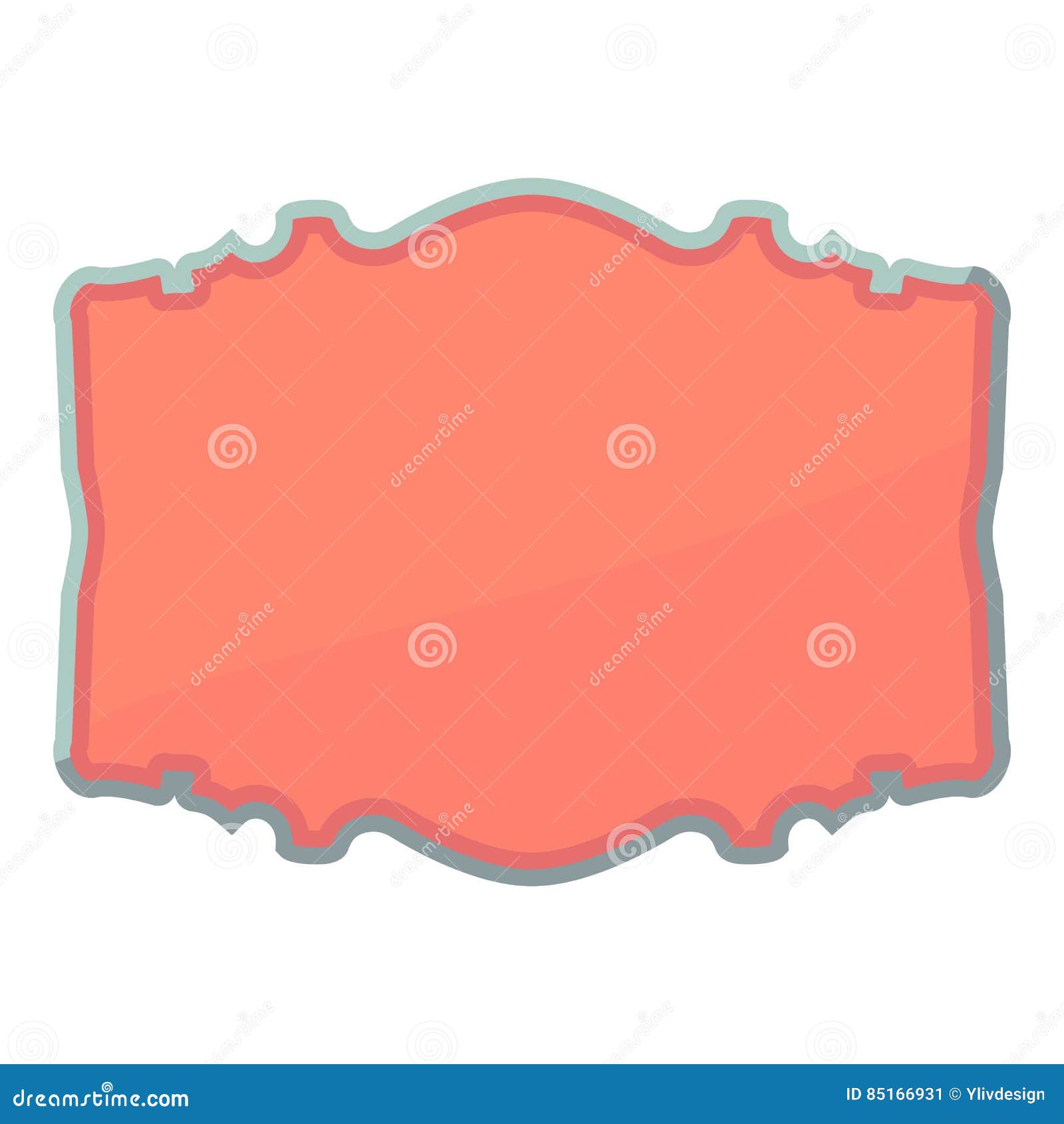 Shaped Label Icon, Cartoon Style Stock Vector - Illustration of brand ...