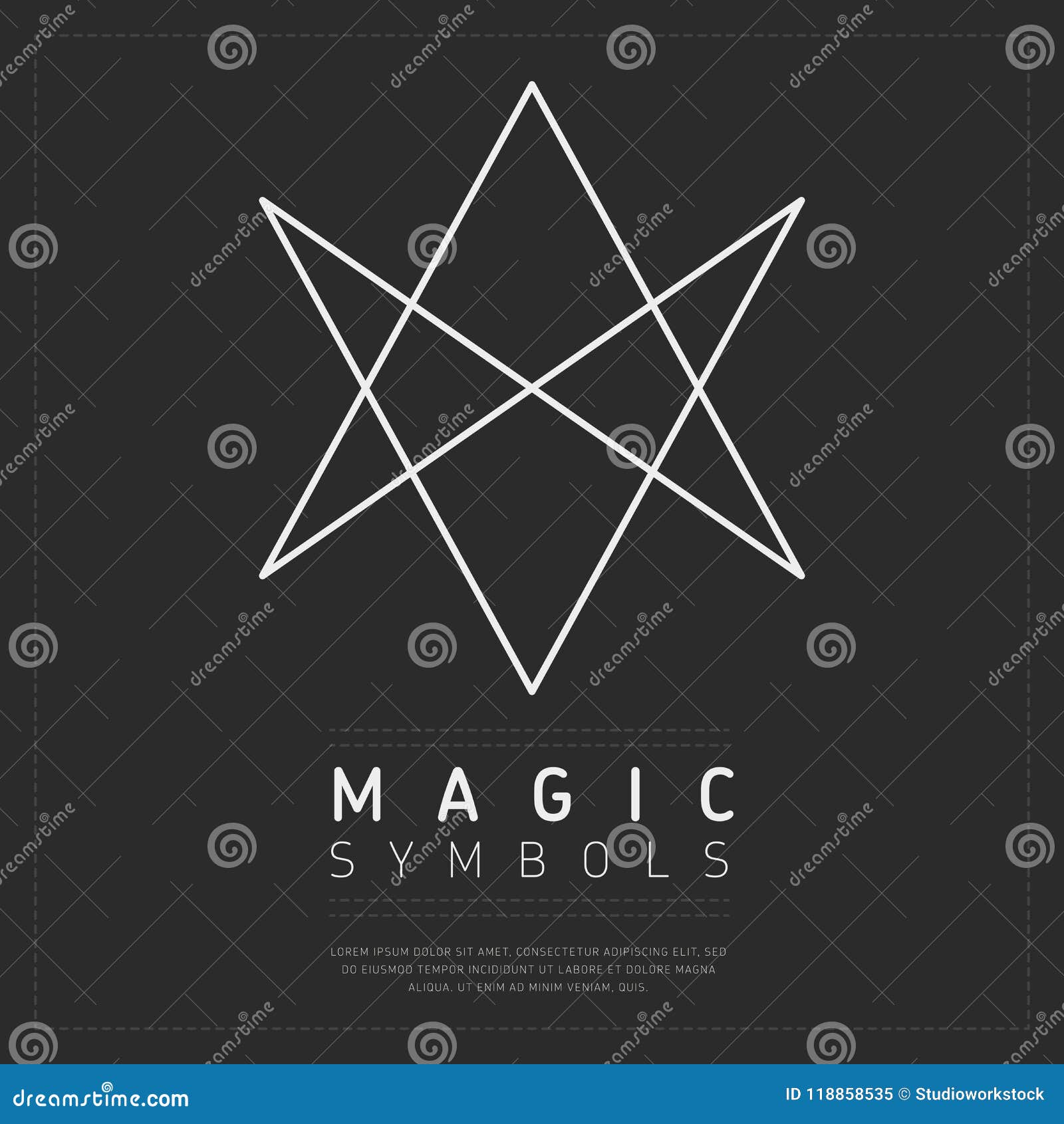 Shaped Simple Element of Magic Symbol Stock Vector - Illustration of ...