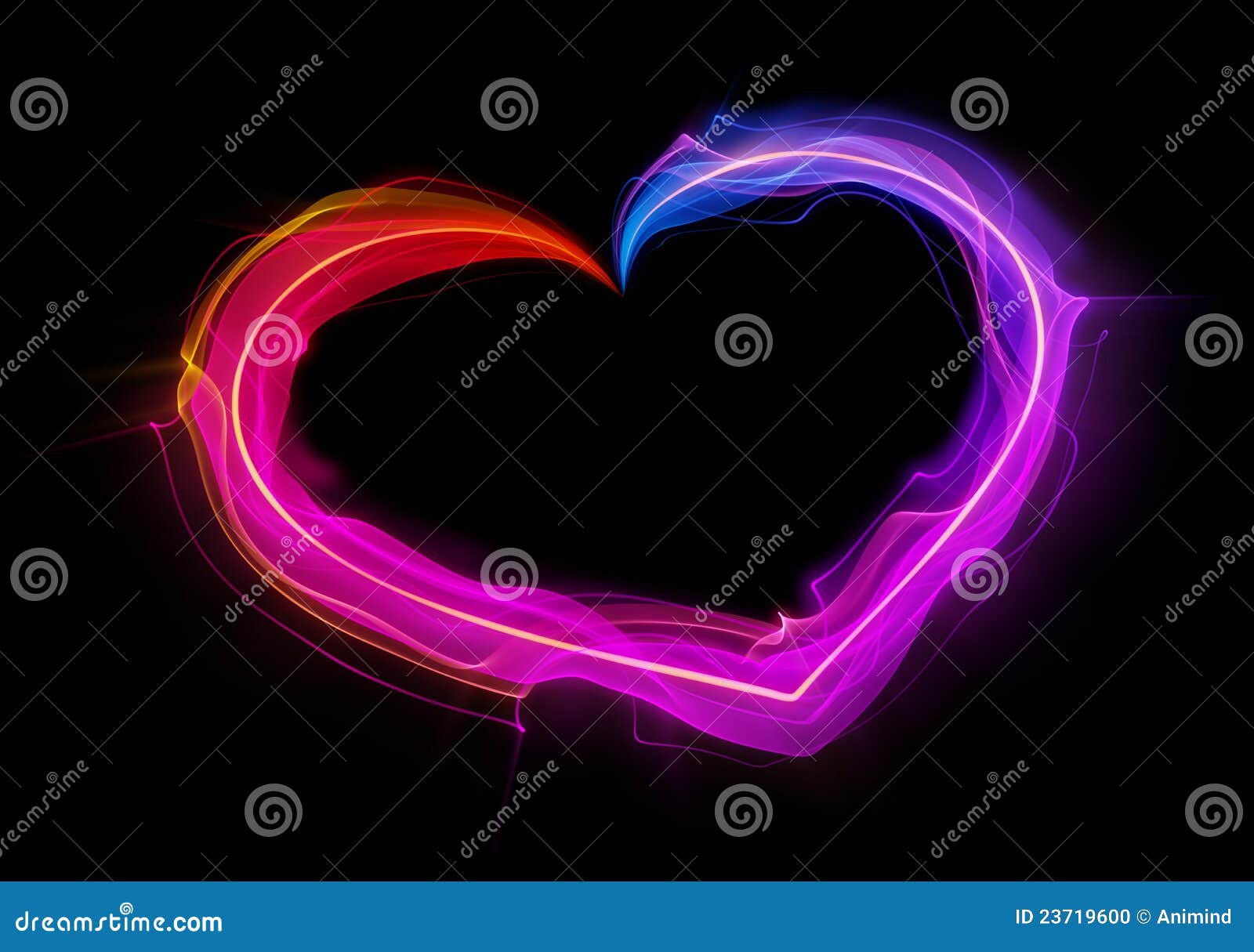 Shaped Streaks of Light - Heart Shape Stock Illustration - Illustration ...