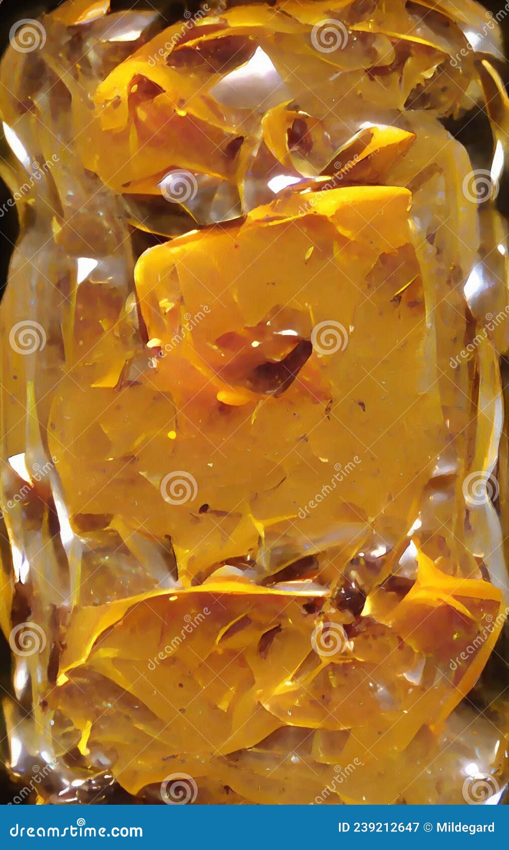 Shapes of Amber - Abstract Digital Art Stock Illustration ...