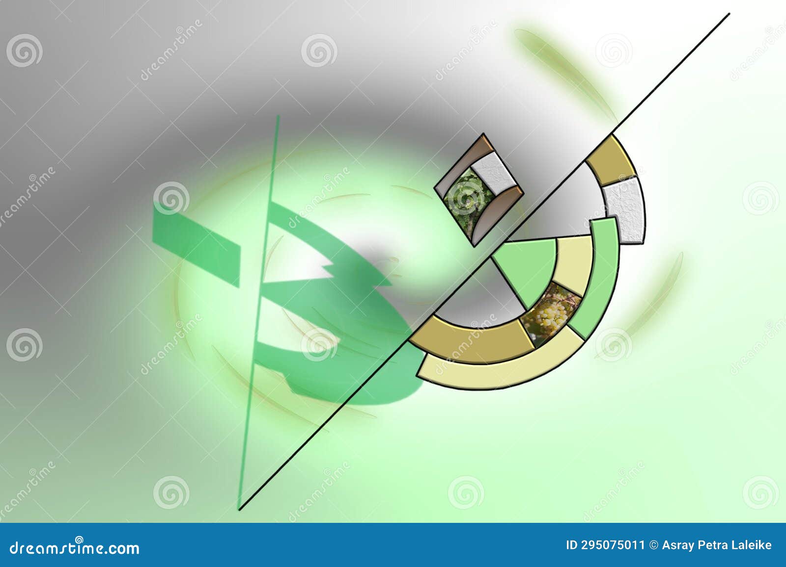 Shapes and Colors, Abstract Computer Art Created Manually Stock ...