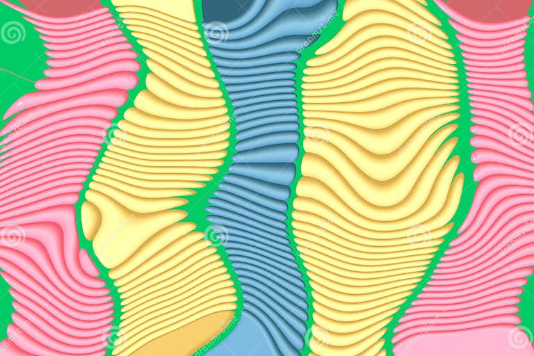 Shapes and Colors, Abstract Computer Art Created Manually Stock Illustration - Illustration of ...