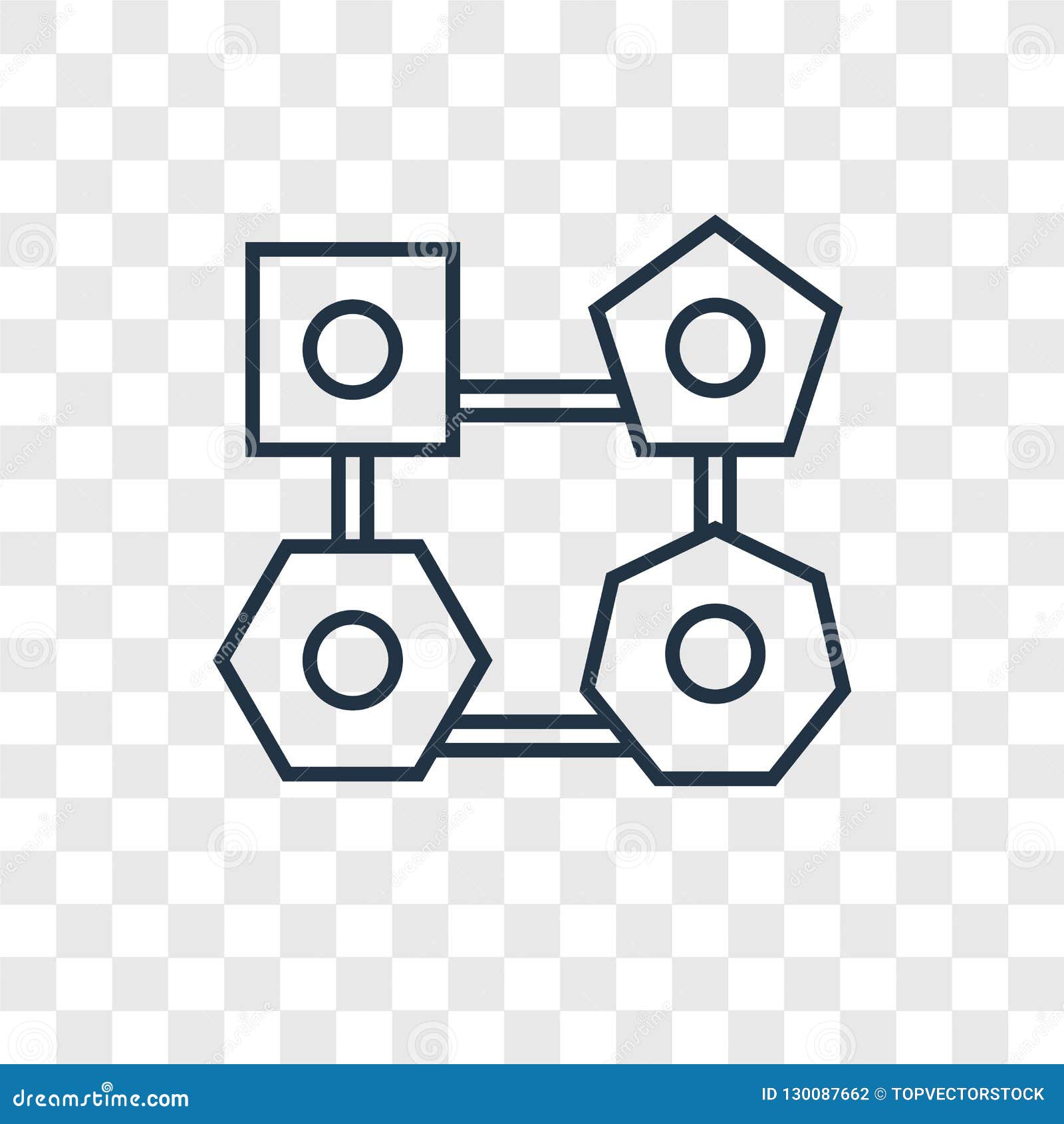 Shapes Concept Vector Linear Icon Isolated on Transparent Background ...